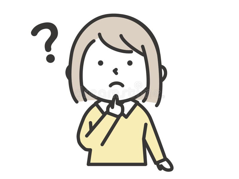 A Girl with a Questioning Expression with a Question Mark on Her Head ...