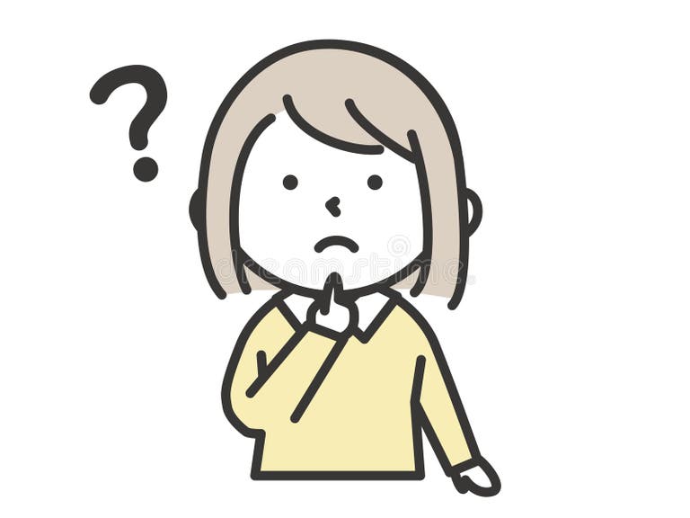 A Girl with a Questioning Expression with a Question Mark on Her Head ...