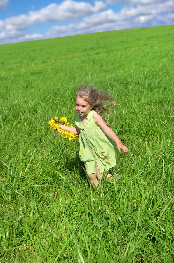 Girl Ran Across Lawn Stock Photos - Free & Royalty-Free Stock Photos ...