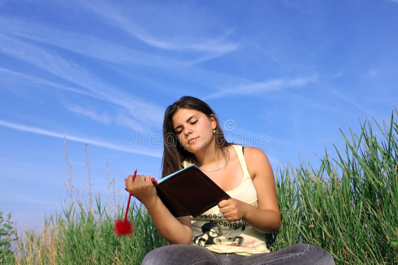 Girl reading stock image. Image of beauty, learning, book - 11842319