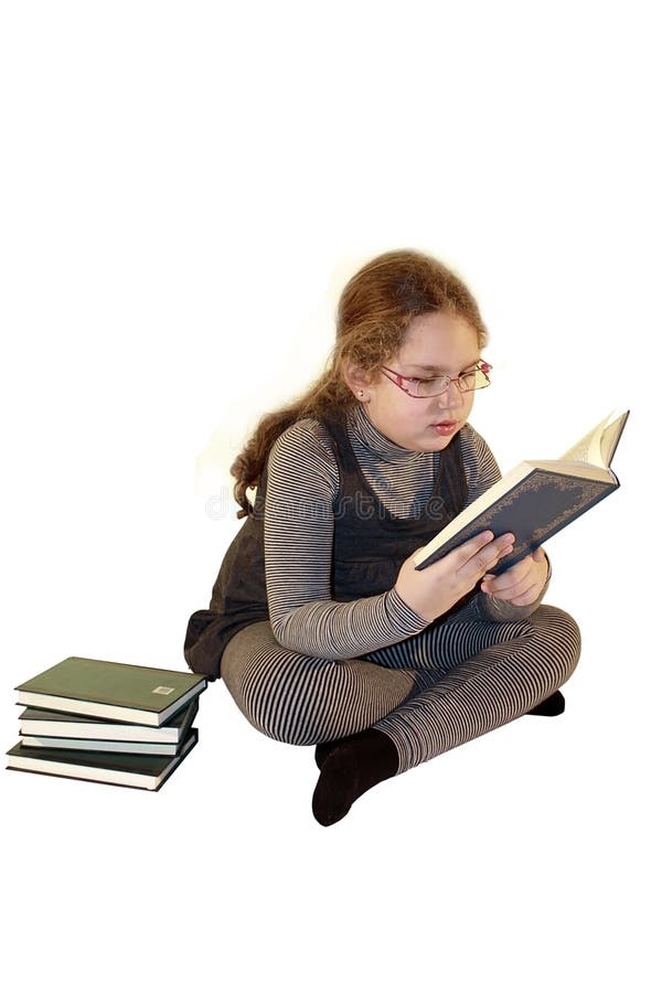 Girl reading stock photo. Image of pretty, book, curly - 14955290