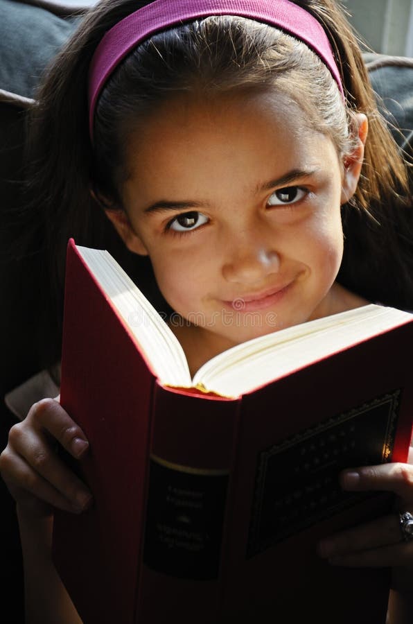 Girl Reading stock photo. Image of close, child, book - 19516168