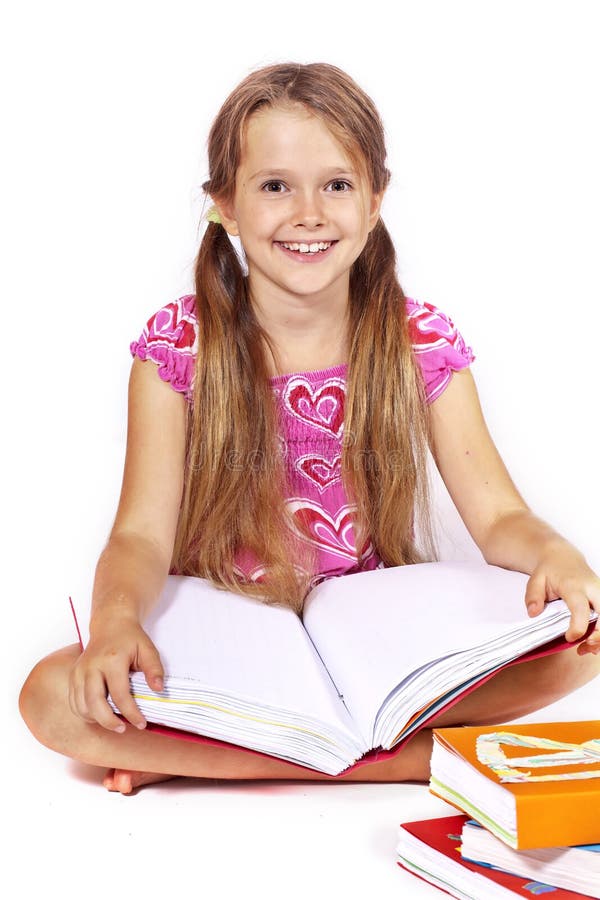 Girl Reading stock image. Image of female, book, child - 20809459