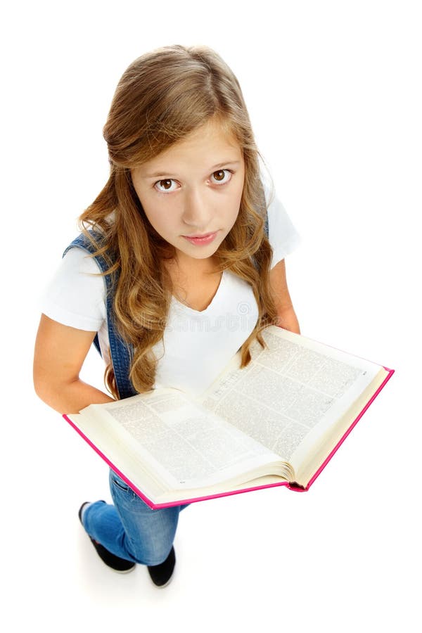 Girl reading stock photo. Image of adolescent, holds - 23868720