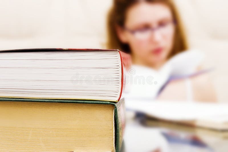Girl reading book stock image. Image of future, female - 2076511
