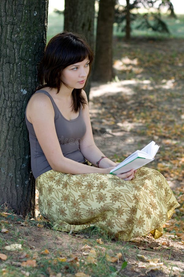 Girl reading book stock image. Image of female, calm - 20832665
