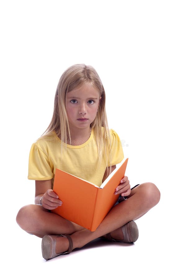 Girl reading a book stock photo. Image of stack, readig - 23002586