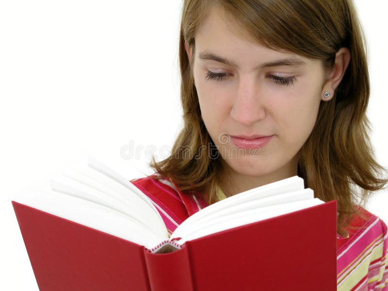 Girl reading book stock photo. Image of single, studio - 291502