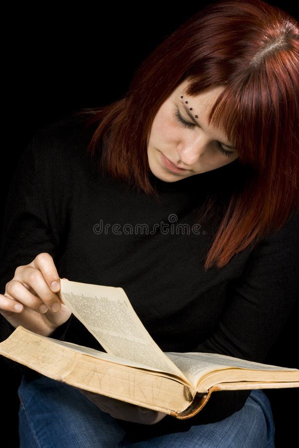 Girl reading a book stock image. Image of memory, girl - 3634575