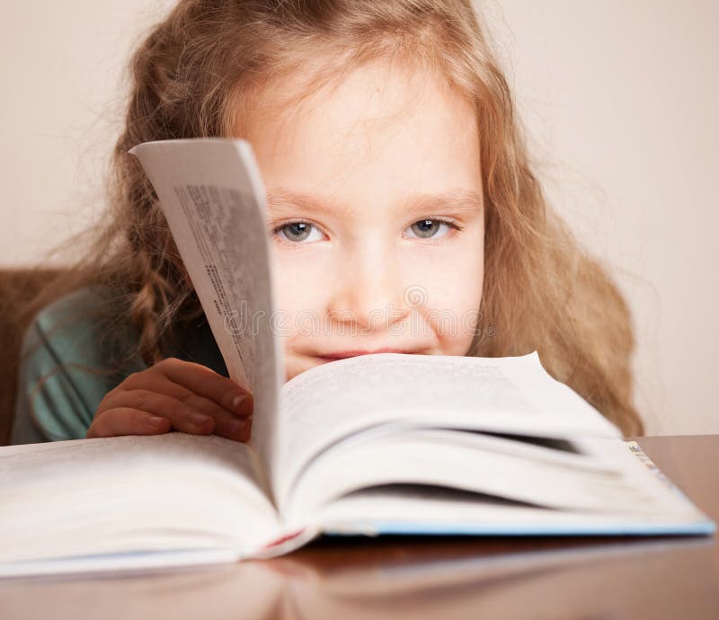 Girl reading book stock photo. Image of girl, preschool - 37840530