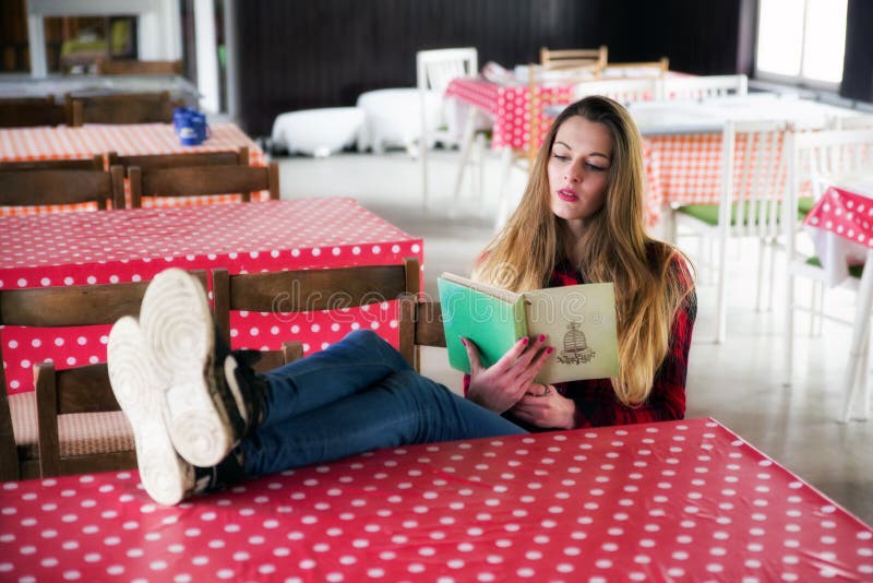 114 Girl Reading Book Table Legs Stock Photos - Free & Royalty-Free ...