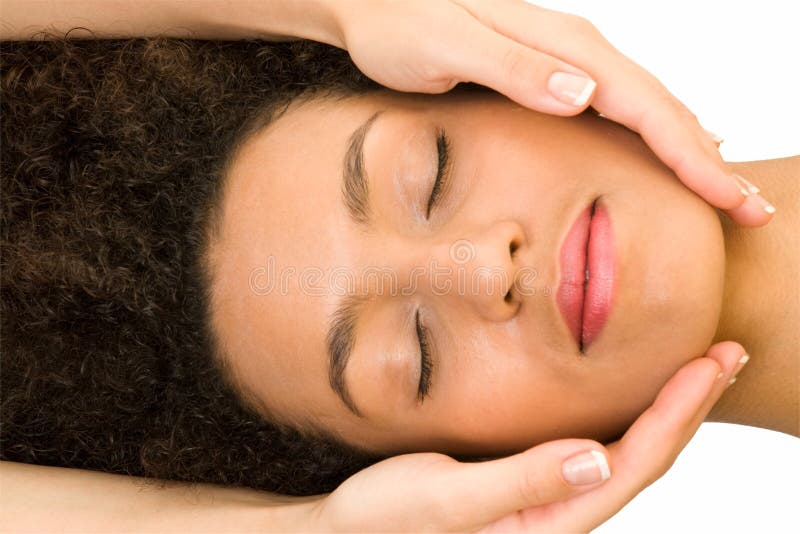 Girl Receiving Head Massage Stock Image - Image of massage, face: 6101947