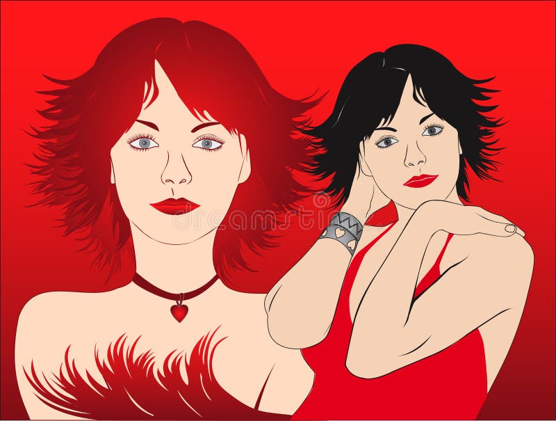 Girl in red stock image. Image of background, hand, girl - 2461247