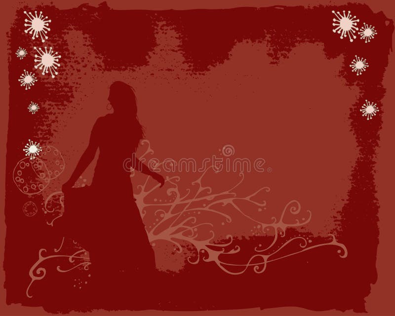 Girl in red background stock vector. Illustration of music - 2029968