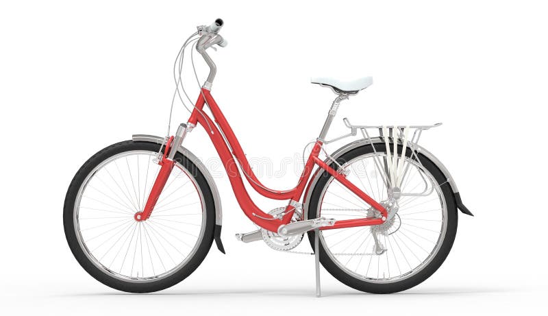 Girl Red Bike - Front View stock photo. Image of tire - 59005080