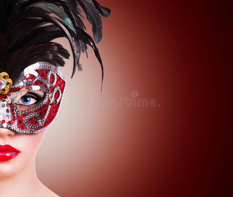 Woman in mask stock image. Image of glamour, healthy, african - 1369535