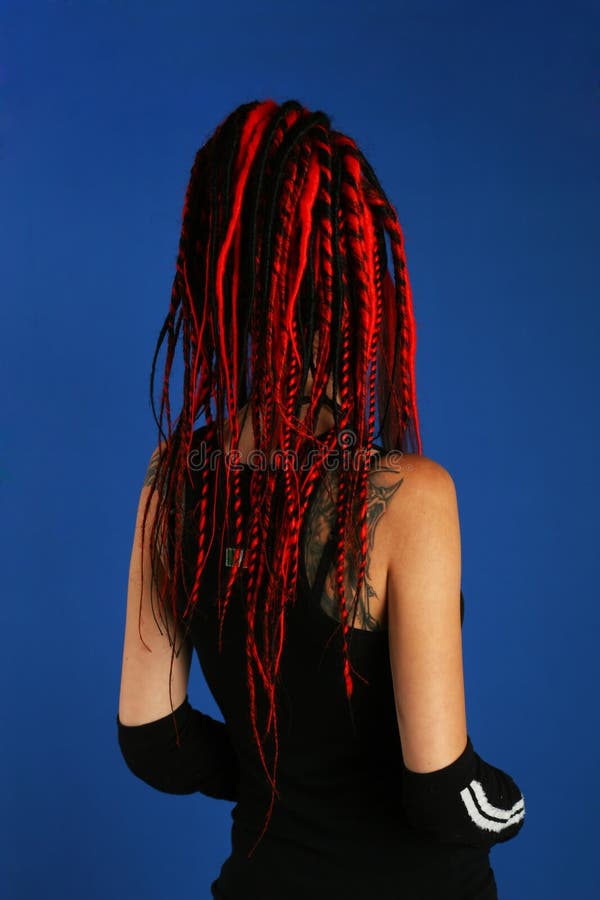 Girl with red dreadlocks stock image. Image of haircut - 39652757