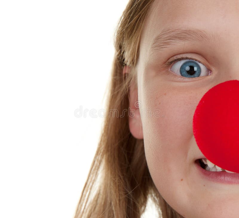 Girl with red nose stock photo. Image of nose, girl, teenager - 12847914