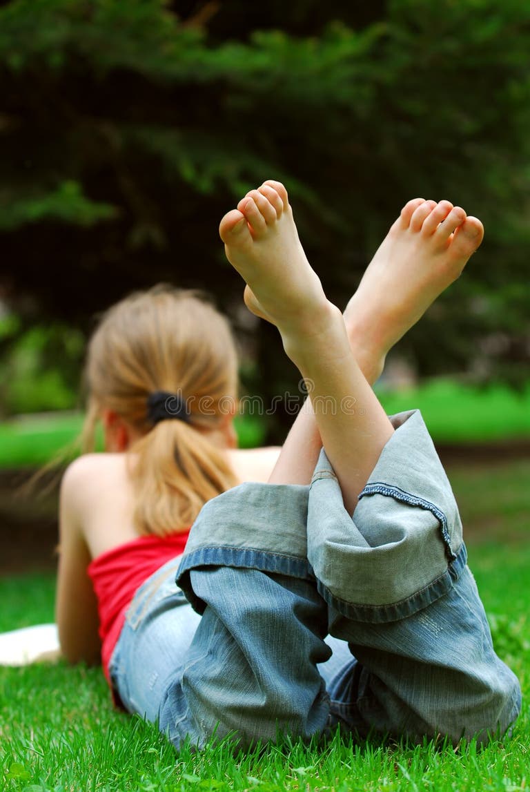 353 Barefoot Teen Girl Relaxing Stock Photos - Free & Royalty-Free ...
