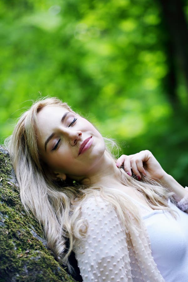 A Girl Resting Under a Banyan Tree Stock Photo - Image of inspiration ...