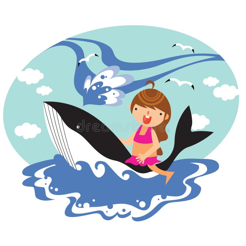 Riding Whale Stock Illustrations – 150 Riding Whale Stock Illustrations ...