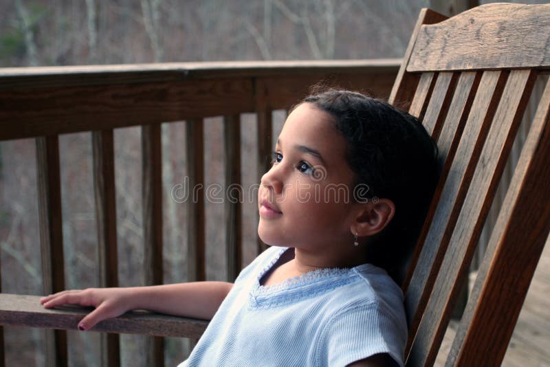 Girl in Rocking Chair stock image. Image of thinking, deck - 621661 Girl in Rocking Chair stock image. Image of thinking, deck - 621661