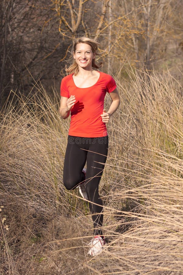 Girl running stock photo. Image of leaf, athlete, lifestyle - 18660022