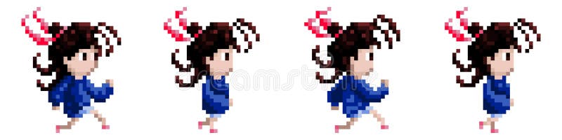 Girl Running Animation Vector Run Cycle Stock Vector - Illustration of ...