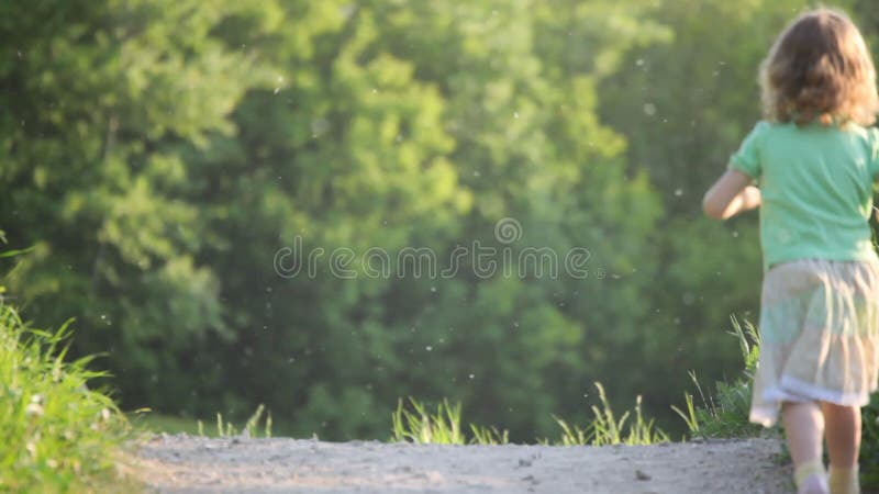 Girl running away on stock video. Video of sports, cute - 321013887