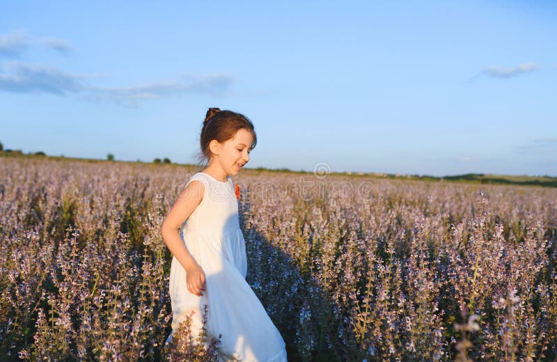 Girl running in field stock photo. Image of beautiful - 190526316
