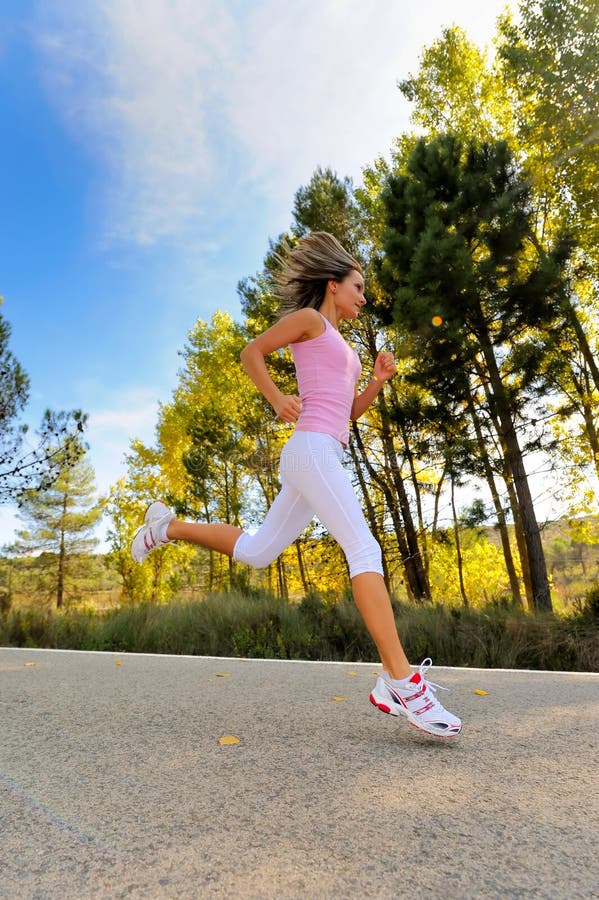 Girl running outdoor stock image. Image of endurance, legs - 6714815