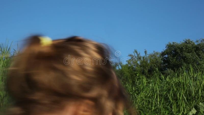 Girl Running Upstairs at a Stadium. Close-up Stock Footage - Video of ...