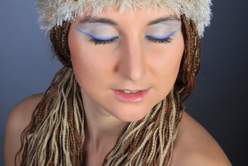 Girl s face blindly stock image. Image of person, closed - 22609497