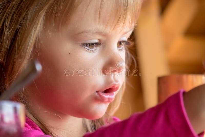 Girl`s face expression stock image. Image of cute, eating - 189067395