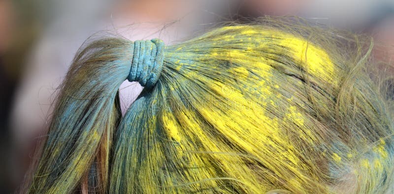Girl S Hair in Multi-colored Paint Stock Image - Image of hair, girl ...
