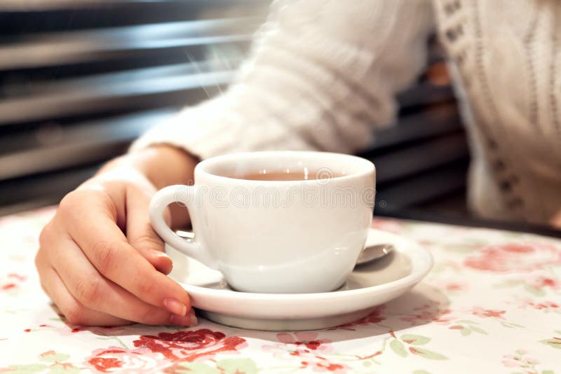 Girl S Hand Holding a Cup of Tea.. Stock Photo - Image of girl, woman ...