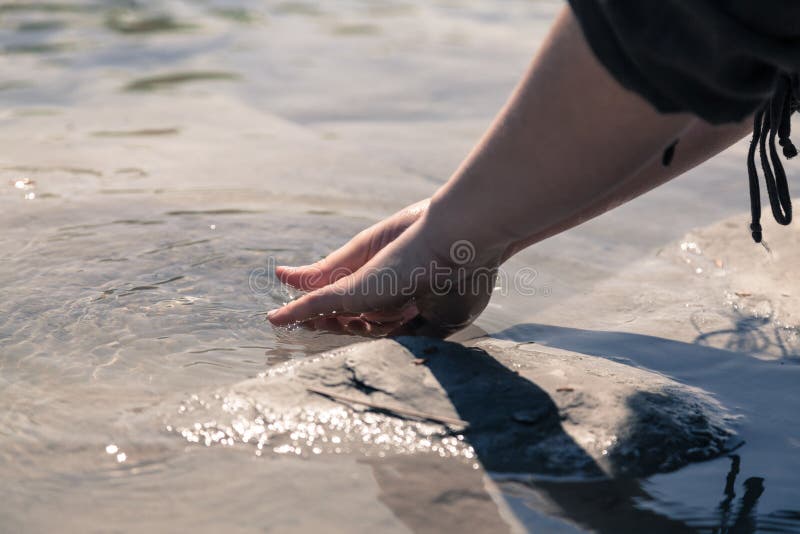 Touch of water stock photo. Image of drops, showering - 2662422