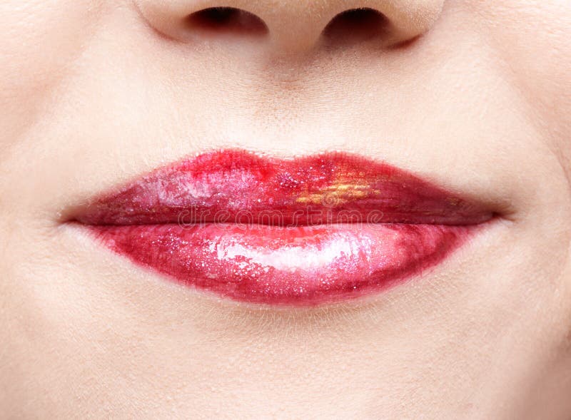 Girl s lips stock image. Image of young, attractive, makeup - 13223165