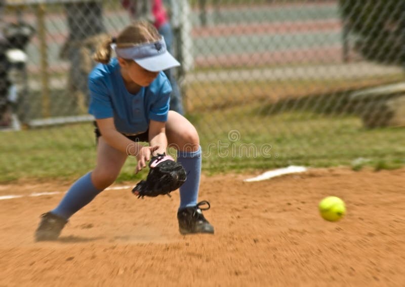 Girl s Softball stock image. Image of base, competition - 10431793
