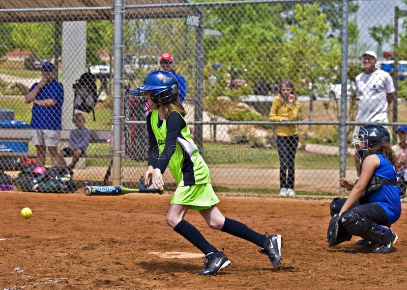 Softball stock photo. Image of field, teamwork, girls - 1470068