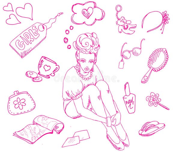 Girly Symbols Stock Illustrations – 901 Girly Symbols Stock ...