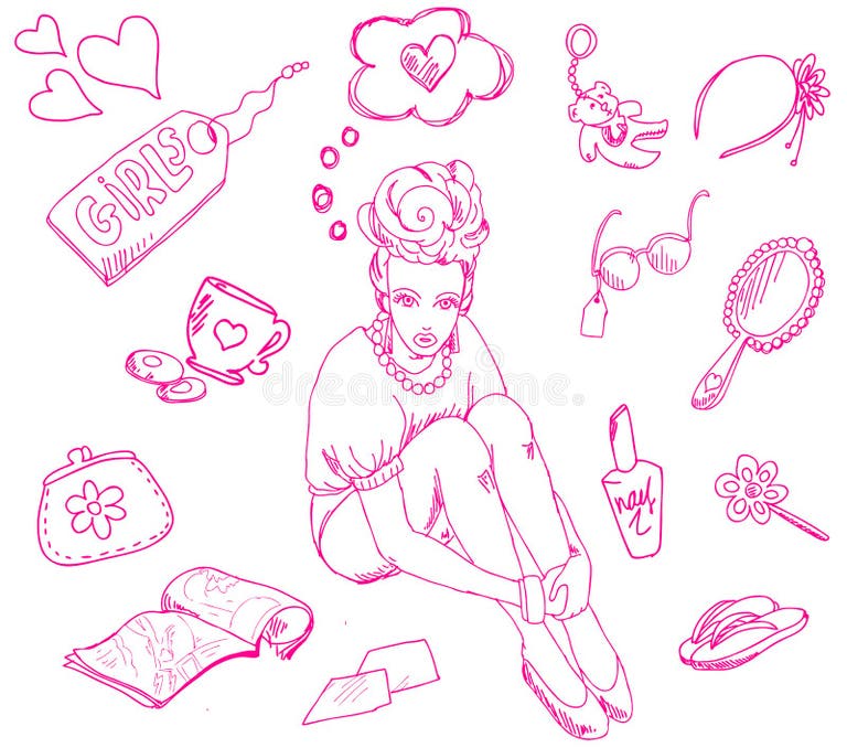 Girly Things Stock Illustrations – 485 Girly Things Stock Illustrations ...