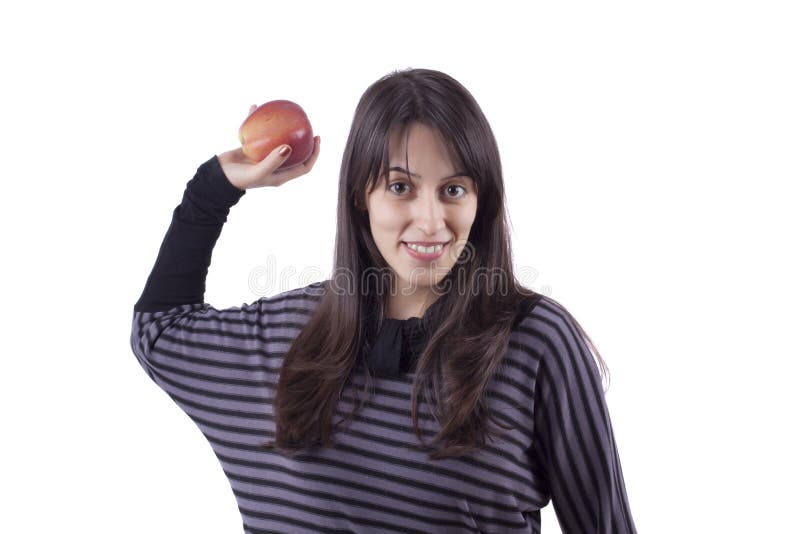 Girl's Throwing An Apple Stock Photography - Image: 22950272