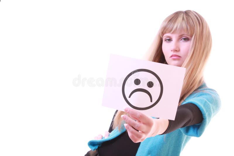 Girl with sad smile stock image. Image of melancholy, girl - 8309041