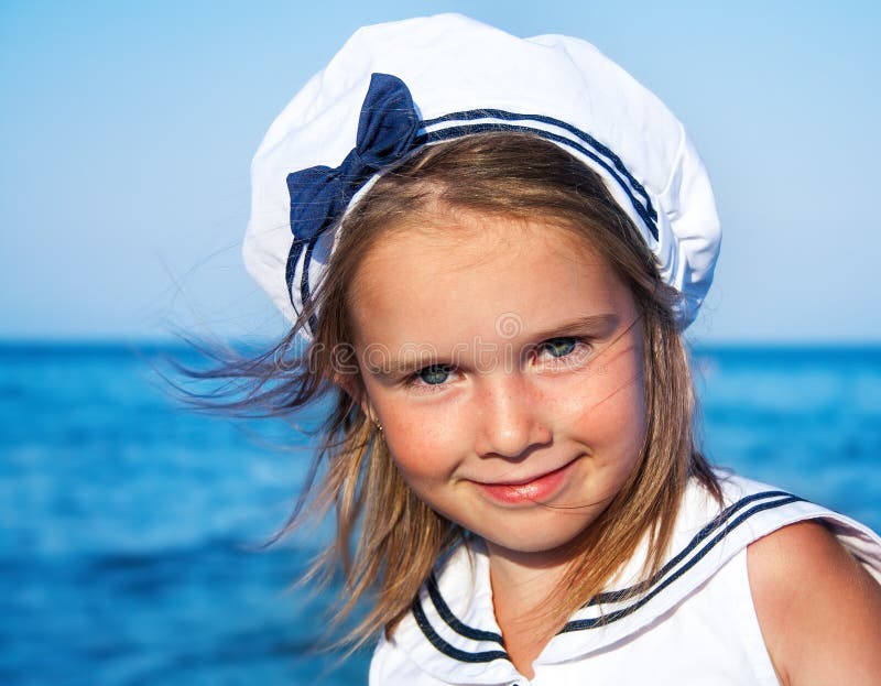 Girl in sailor clothing stock photo. Image of caucasian - 29487282