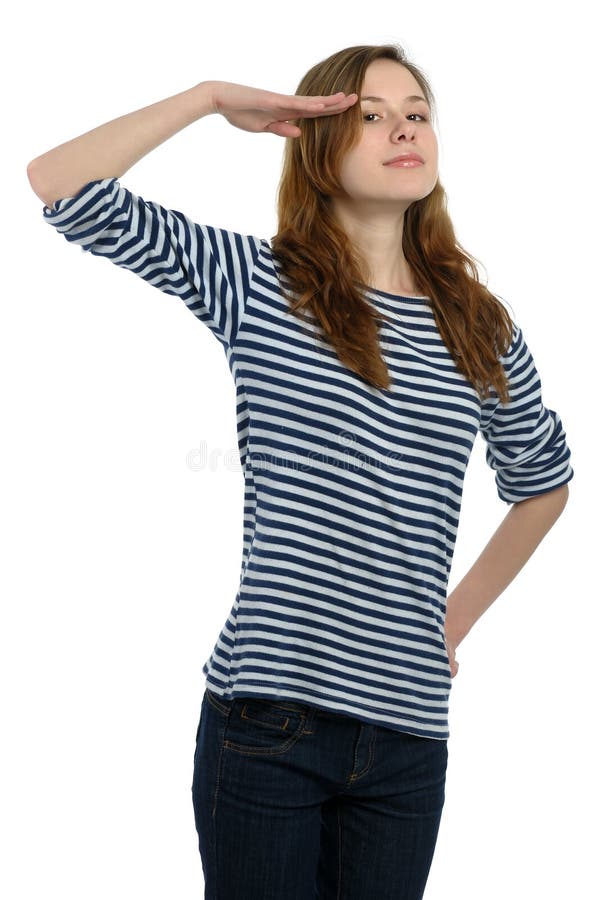 Woman Sailor Salute Expression Stock Photos - Free & Royalty-Free Stock ...