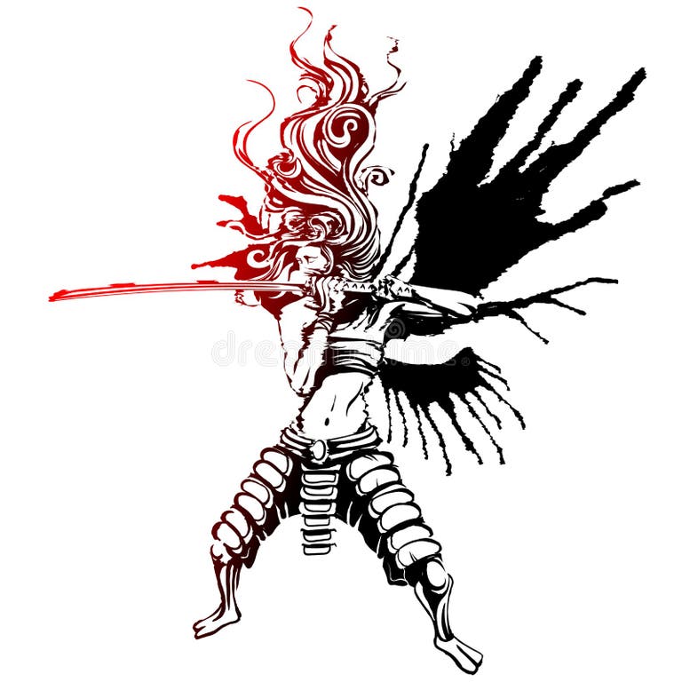 Angel Samurai Stock Illustrations – 136 Angel Samurai Stock ...
