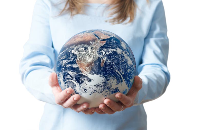 Girl Save Earth Environment Recycle Stock Image - Image of hand, world ...
