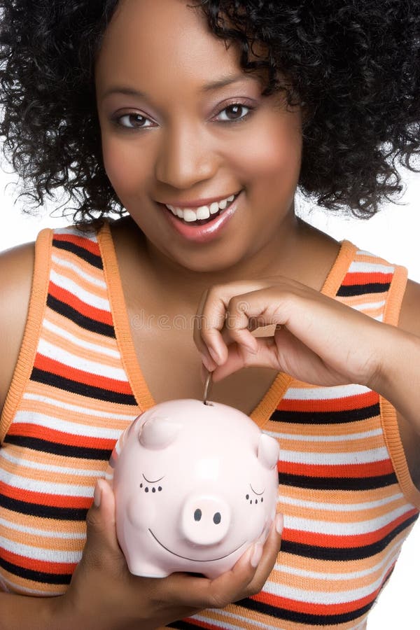 Girl Saving Money stock image. Image of hand, pink, bank - 9700679