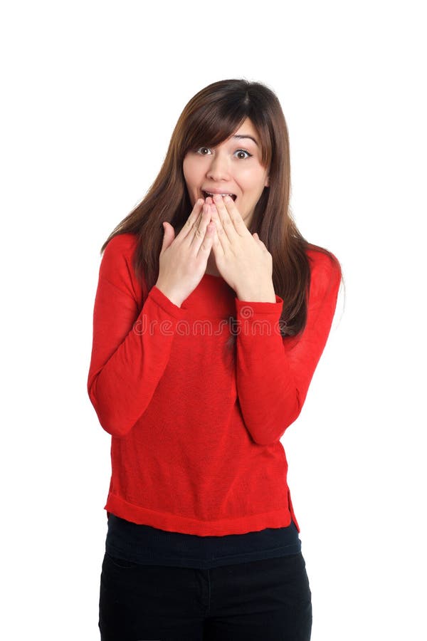 Girl Scared Fearful, Covering Ears, Meeting Her Own Phobia, Evidence ...